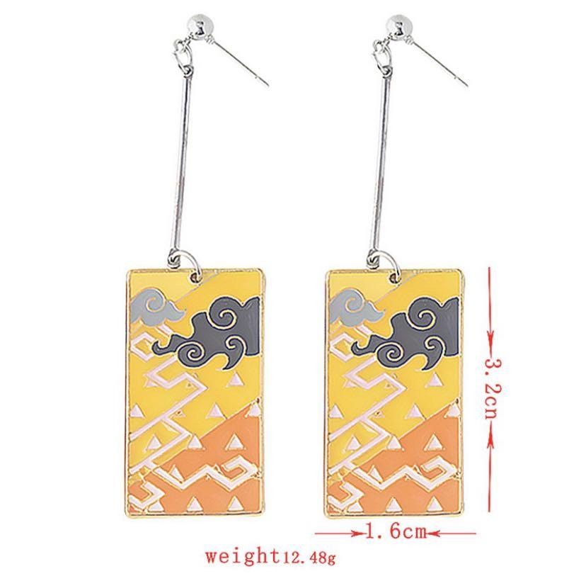 kimetsu no yaiba demon slayer zenitsu inspired earrings, Women's ...