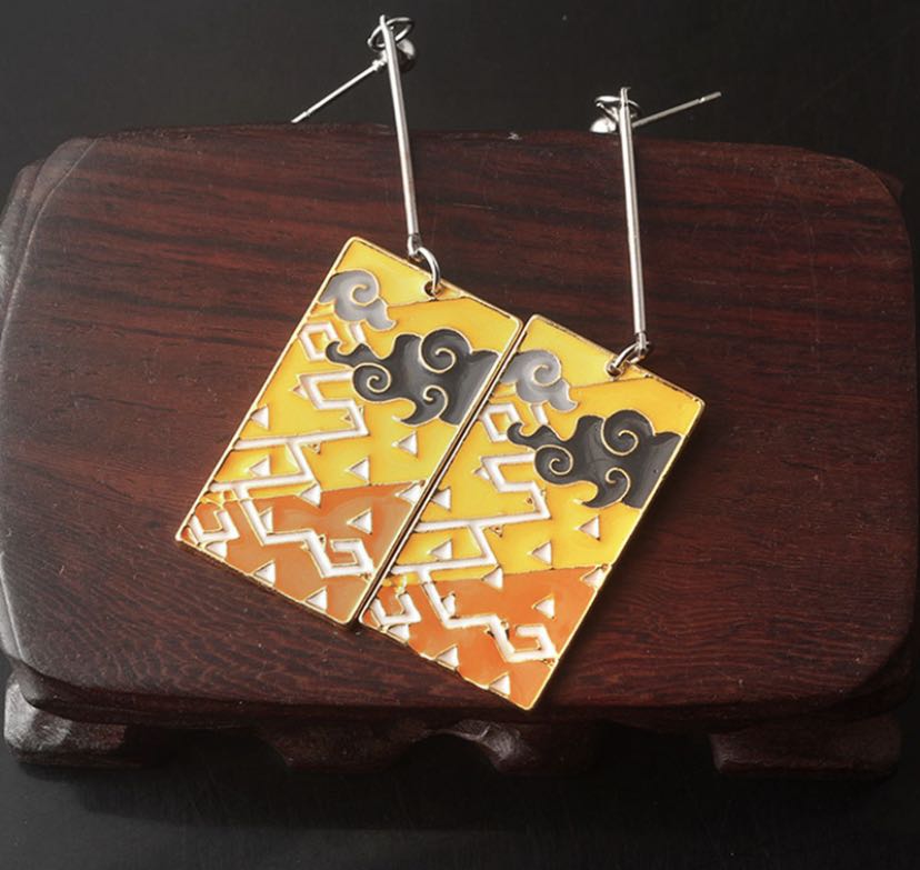 kimetsu no yaiba demon slayer zenitsu inspired earrings, Women's ...