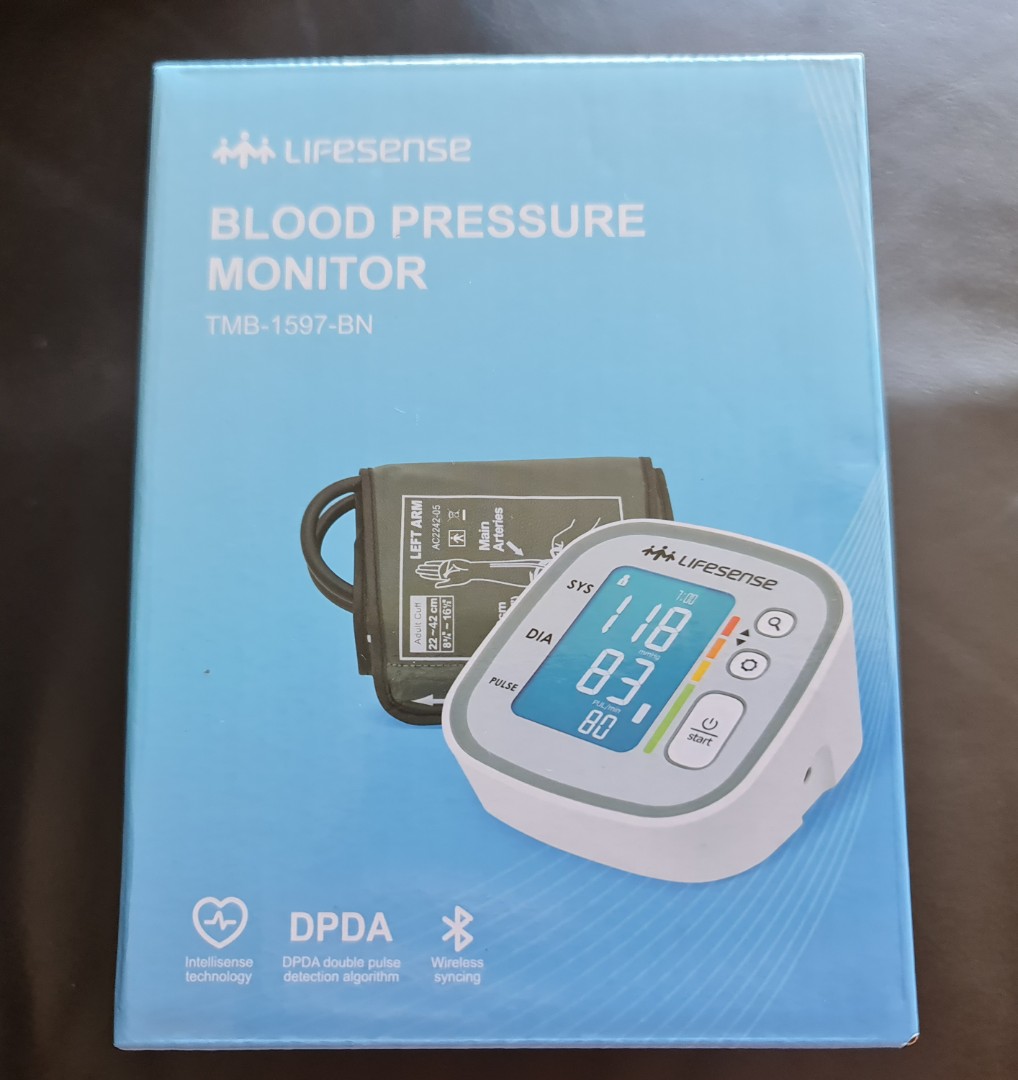 LIFESENSE BLOOD PRESSURE MONITOR, Health & Nutrition, Health Monitors ...