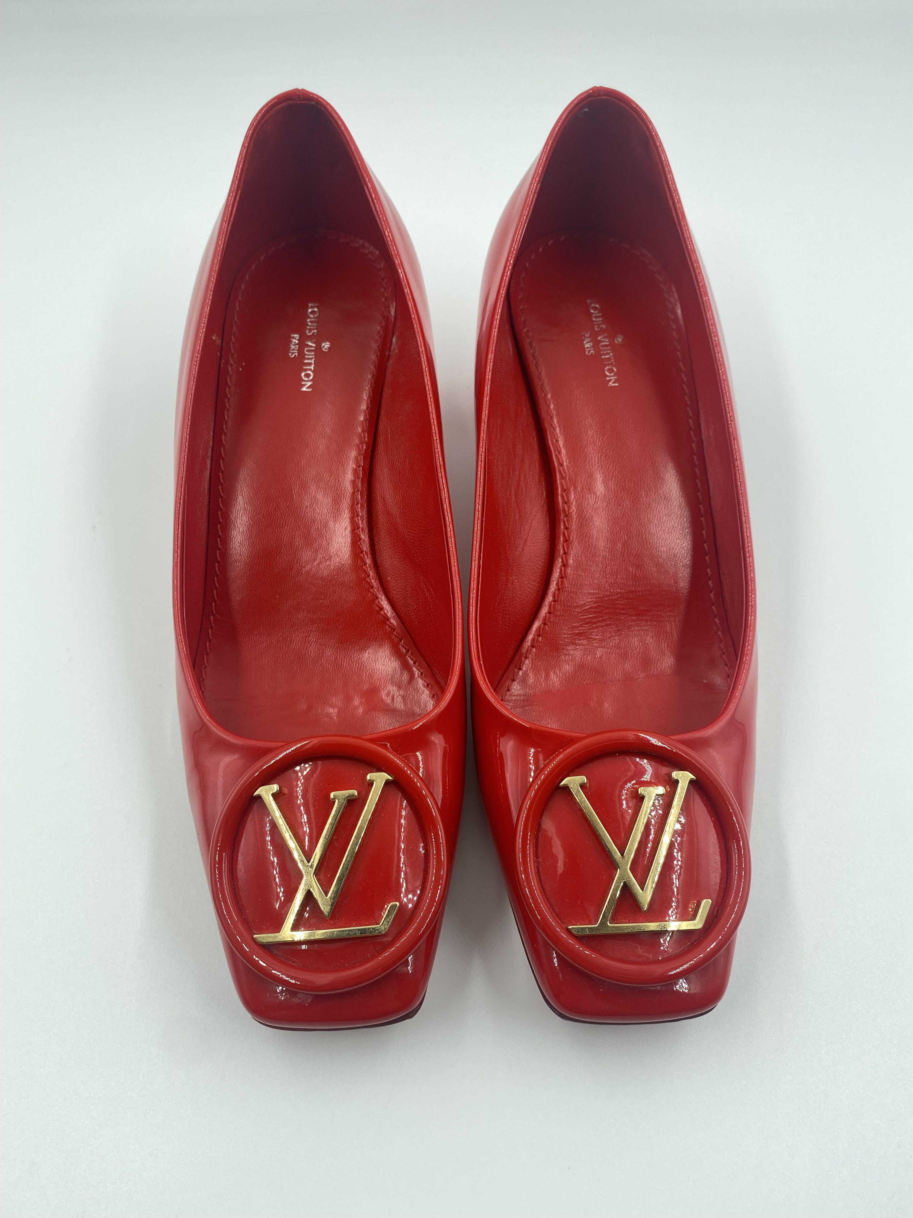 Louis Vuitton LV Red Heels, Luxury, Sneakers & Footwear on Carousell