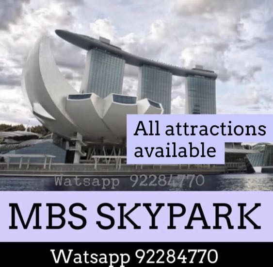 Marina Bay Sands SkyPark MBS sky park tickets observation deck, Tickets & Vouchers, Local ...