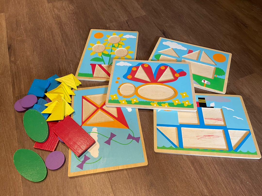 Melissa & Doug Beginner Pattern Blocks, Babies & Kids, Infant Playtime ...