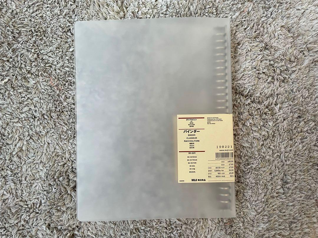 MUJI B5 TRANSPARENT BINDER, Hobbies & Toys, Stationery & Craft, Stationery & School Supplies on ...