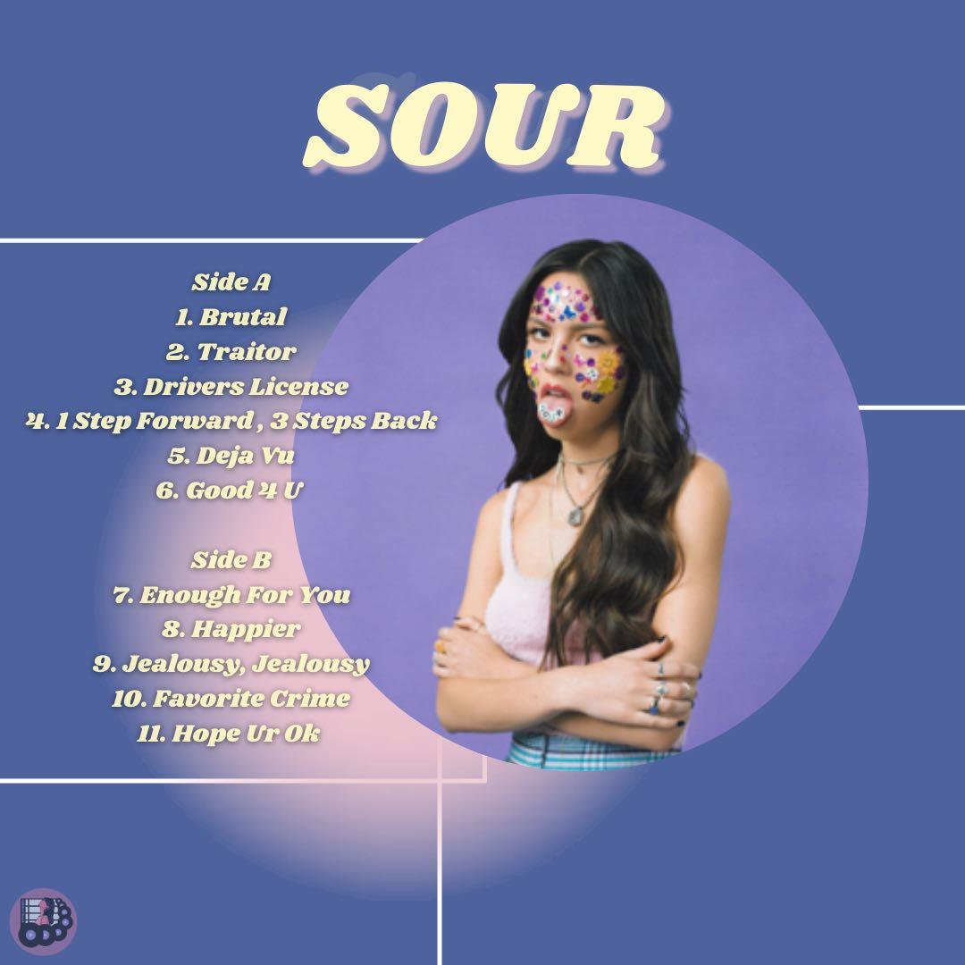 Olivia Rodrigo - Sour ( Transparent Blue Vinyl ), Hobbies & Toys, Music ...