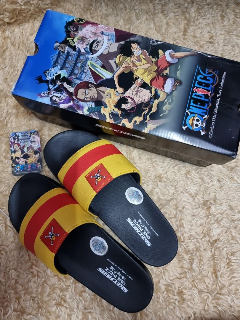 One Piece x Skechers Monkey D Luffy Slides (Size 10), Men's Fashion ...