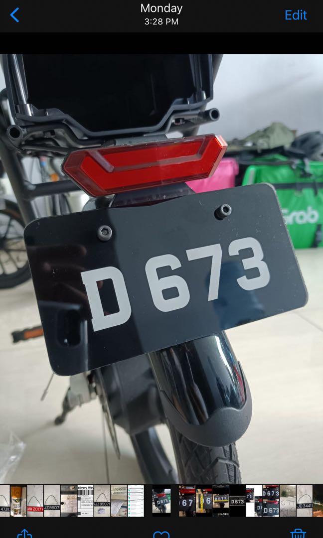 E-bike plate number( acrylic )/ metal/, Motorcycles, Motorcycle ...