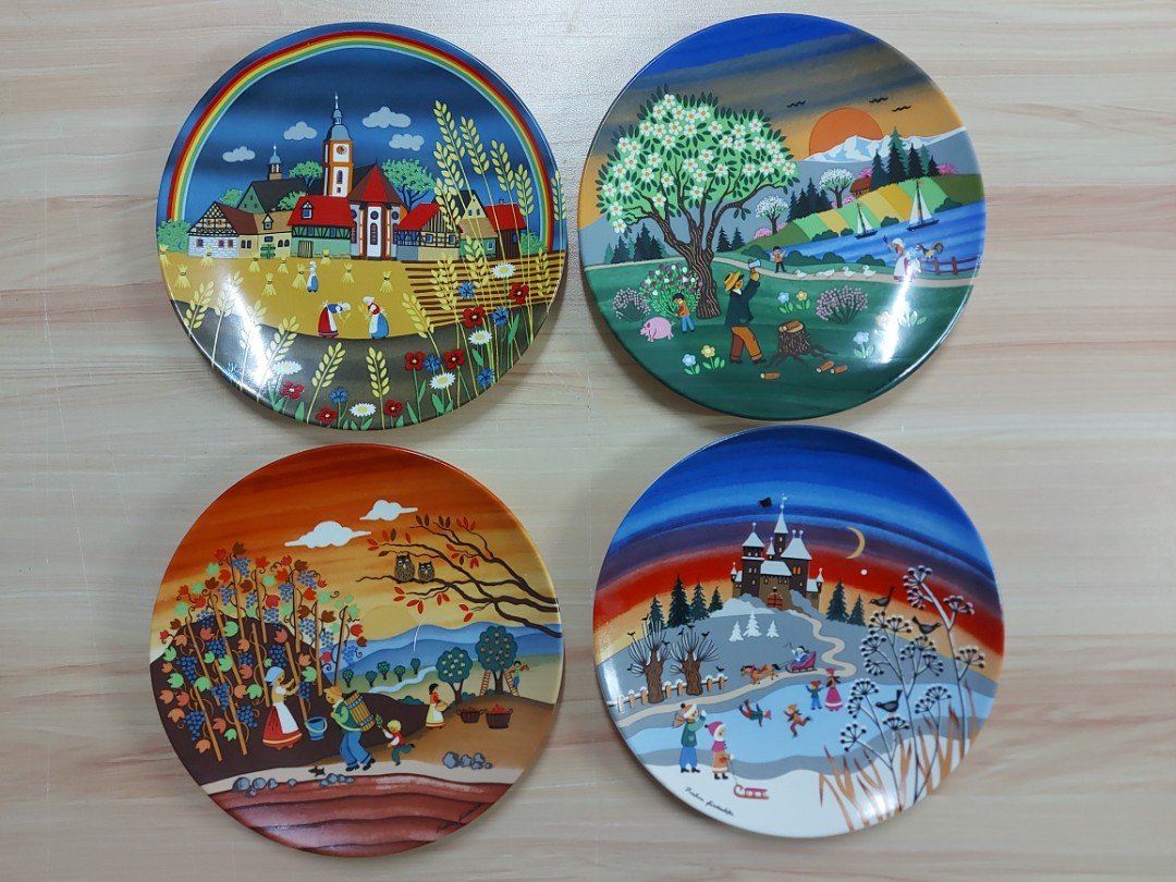 Poole Pottery England 436 Scene 6 by Barbara Furstenhof Decorative ...