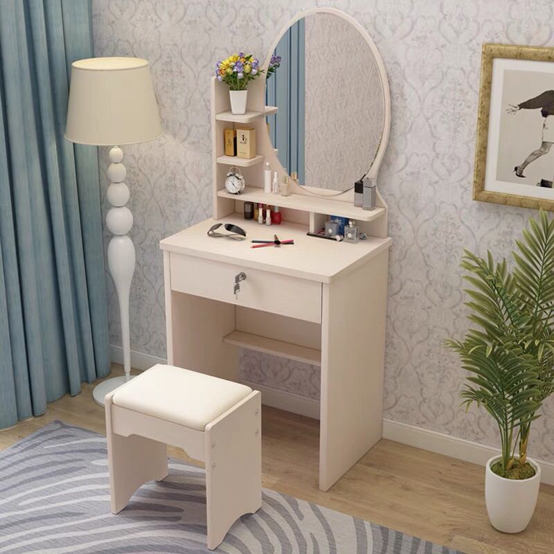 [READY STOCK] 60cm Dressing table with mirror, drawer & stool - 3 ...