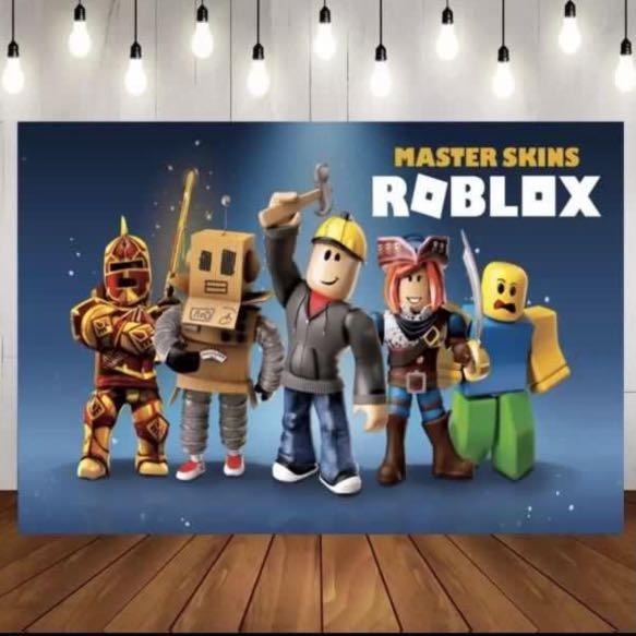 Roblox party supplies - birthday banner backdrop / party deco, Hobbies ...