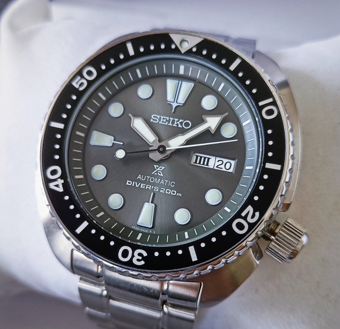 Seiko Anthracite Grey Turtle Automatic Prospex Divers Watch SRPC23K1 ...