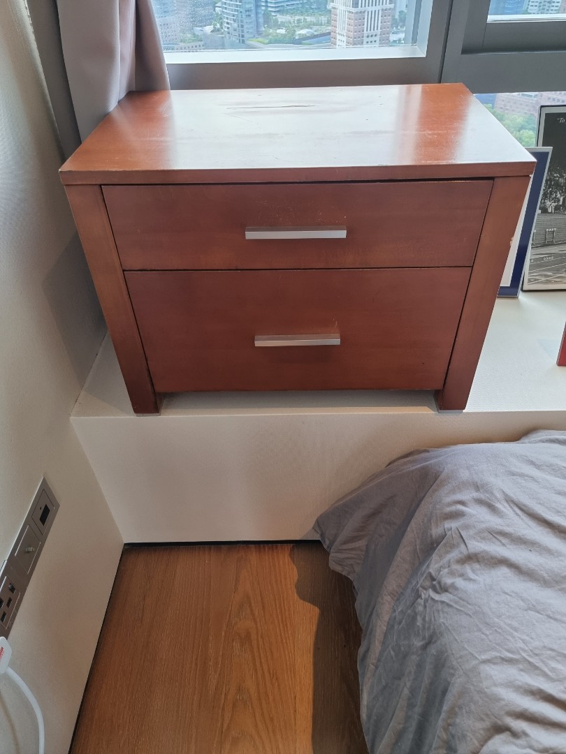 FREE: Solid two-door night table, Furniture & Home Living, Furniture ...