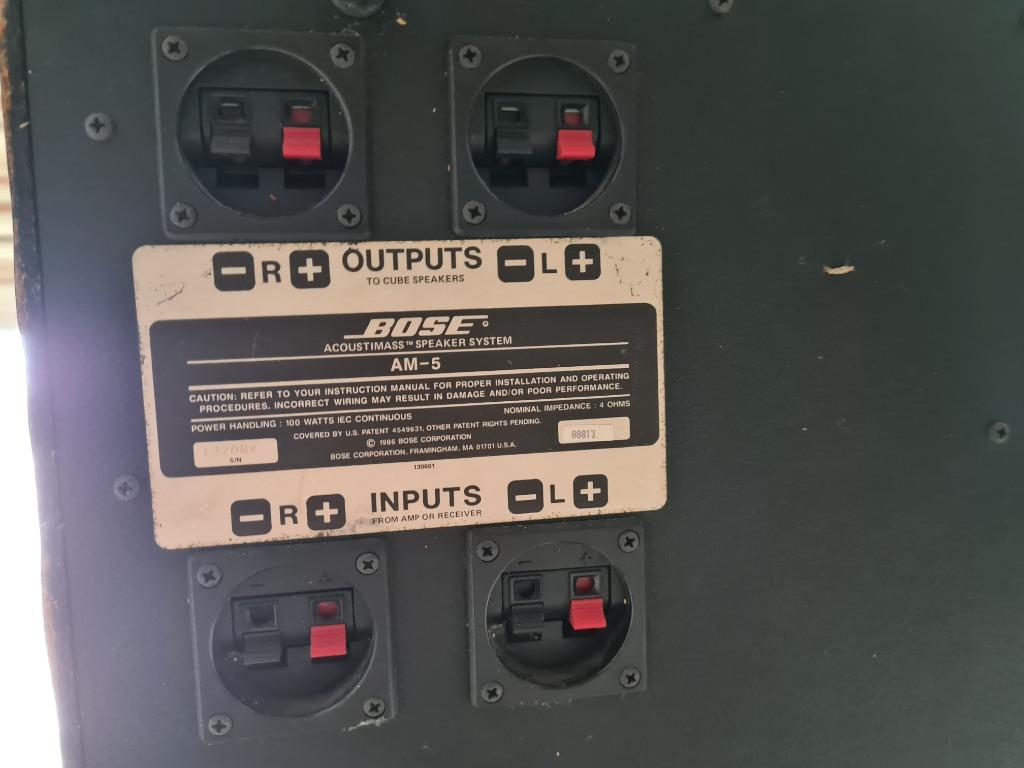 Vintage BOSE AM-5 Acoustimass 5 Series Speaker Set, Audio, Other Audio ...