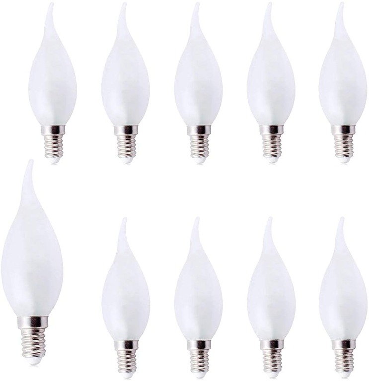 10 Pack Small Screw Candle Bulbs, Edison Screw Light Bulb E14 25W ...