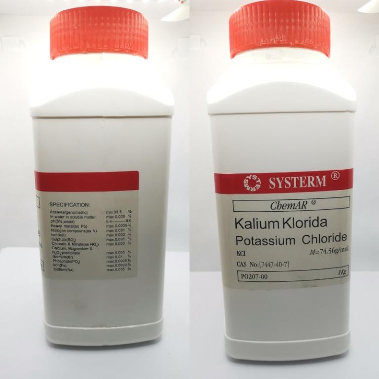 1kg Potassium Chloride KCl Powder AR / Lab Grade, Health & Nutrition ...