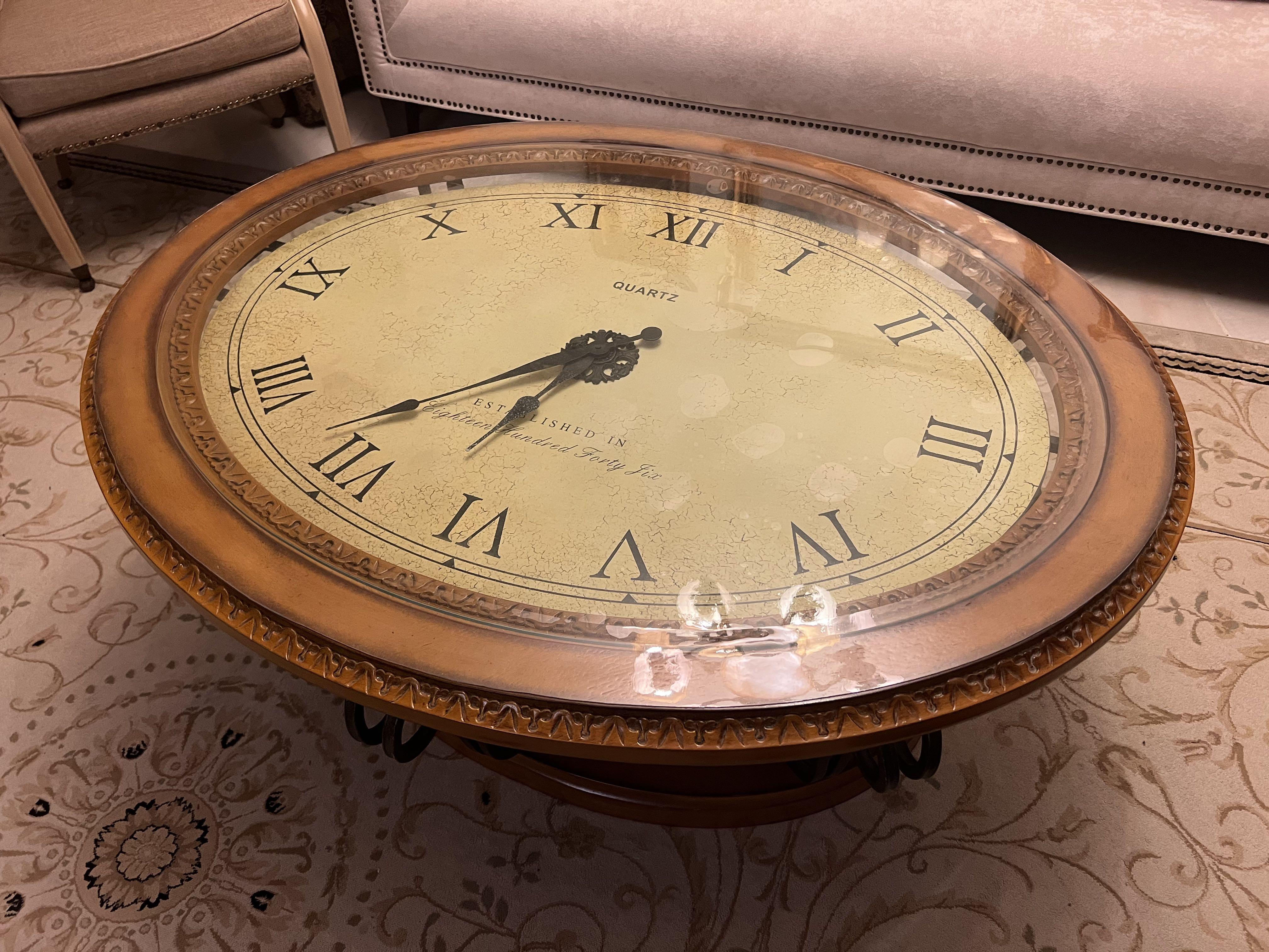 Classic Clock Coffee Table, Furniture & Home Living, Furniture, Tables ...