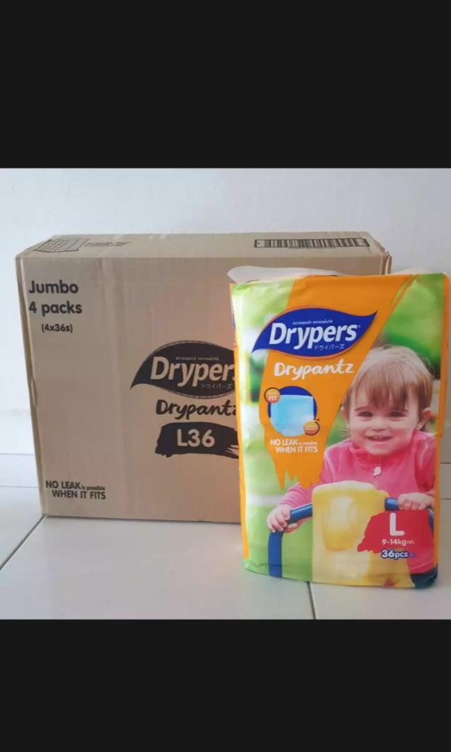 Drypantz Size L 1 carton, Babies & Kids, Bathing & Changing, Diapers ...