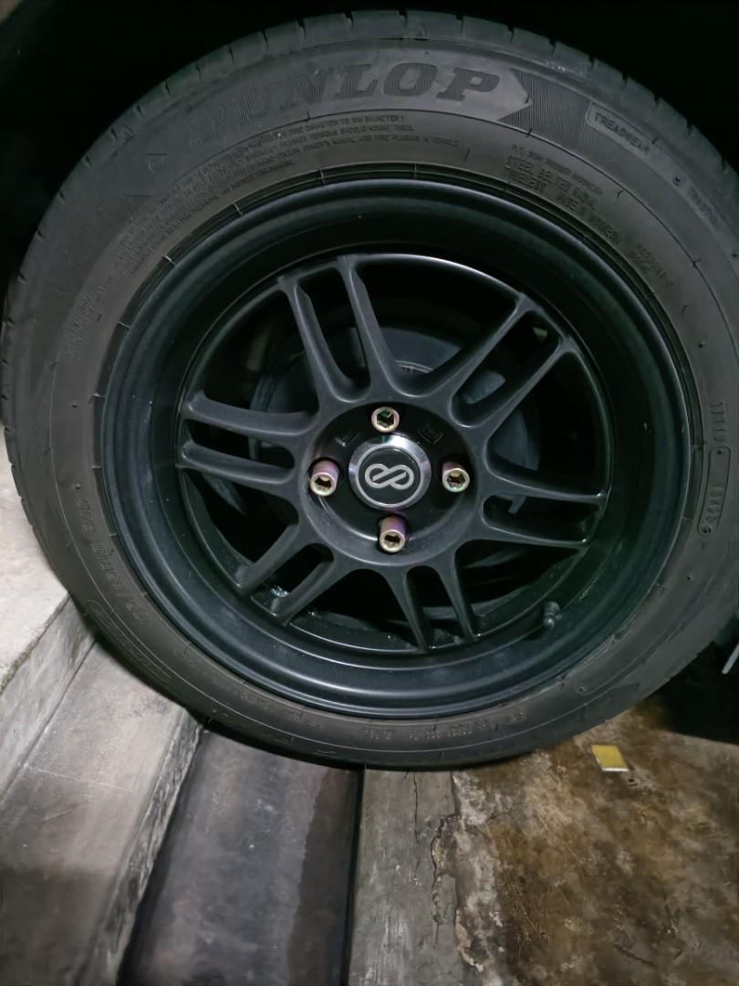 Enkei replica 15 inch offset 35, Car Accessories, Tyres & Rims on Carousell