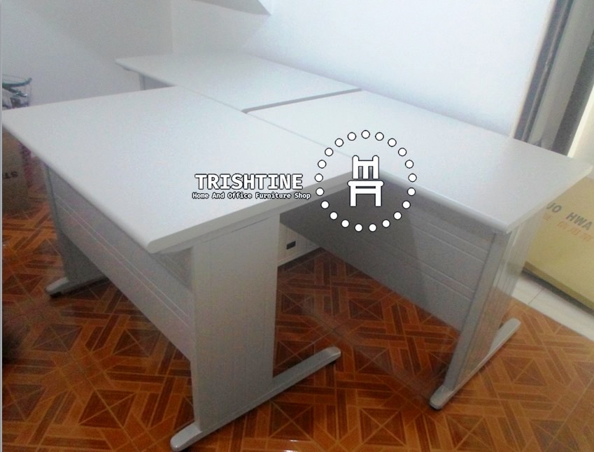 freestanding office table| light gray color, Furniture & Home Living ...