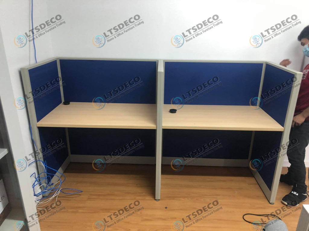 full fabric freestanding workstation cubicle office partition ...