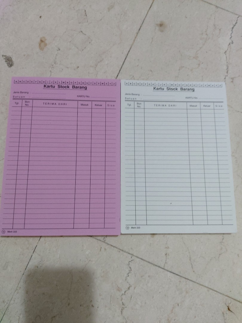Kartu stock barang, Buku & Alat Tulis, Buku di Carousell