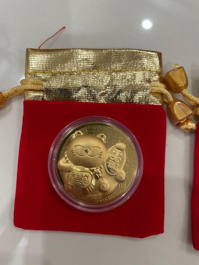 Lucky cat 🐱 Coin, Hobbies & Toys, Religious Items on Carousell