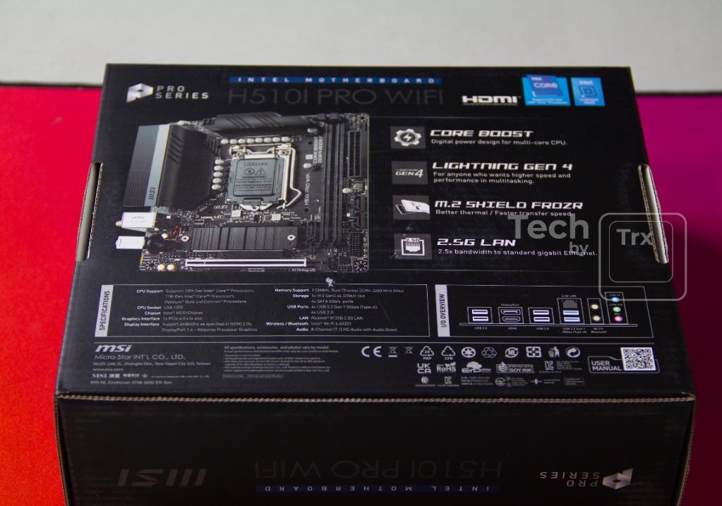 MSI H510I PRO WIFI (Intel 1200 socket mini ITX motherboard), Computers & Tech, Parts ...