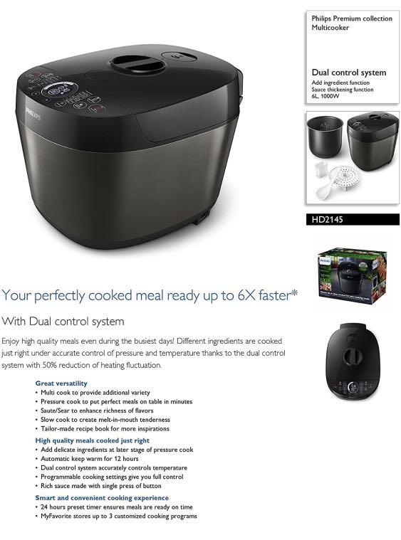 Philips HD2145 Advance All-in-One Multi Cooker, TV & Home Appliances ...