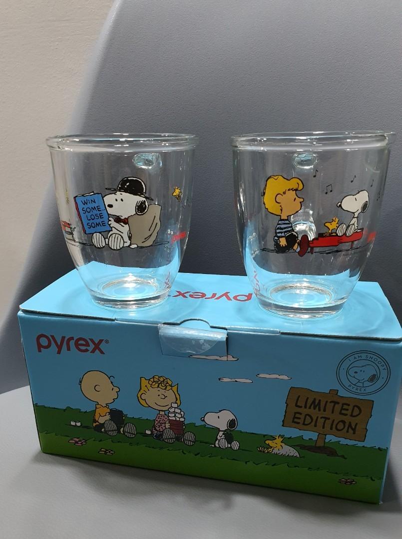 Pyrex Snoopy Cups 2 pieces Peanuts 375ml Mug Set, Furniture & Home ...