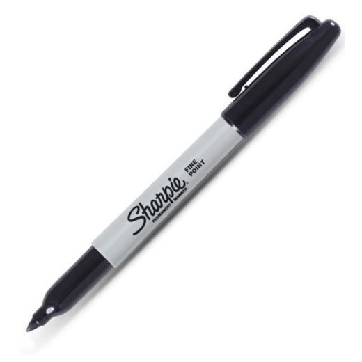 Sharpie Black Fine Point Permanent Marker, Hobbies & Toys, Stationery ...