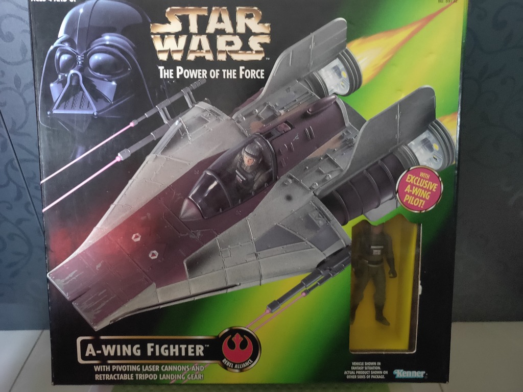 Star Wars POTF A-wing Fighter/ T-16 Skyhopper/ Tatooine Skiff MISB MIB ...