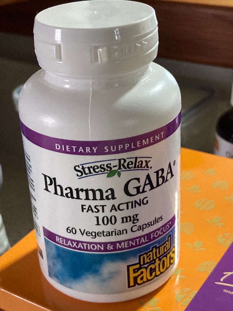 Stress-Relax, Pharma GABA, 100 mg, 60 Chewable Tablets, Health ...