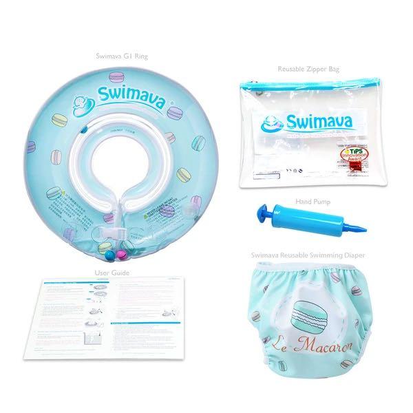 Swimava float baby neck float + pump + swimming diaper, Babies & Kids ...