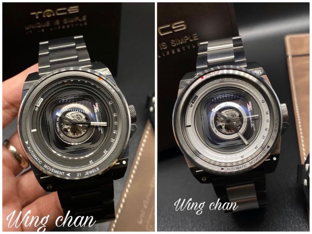 TACS automatic watch AVL II – special edition ae 相機鏡頭自動鋼帶手錶, 名牌, 手錶 ...