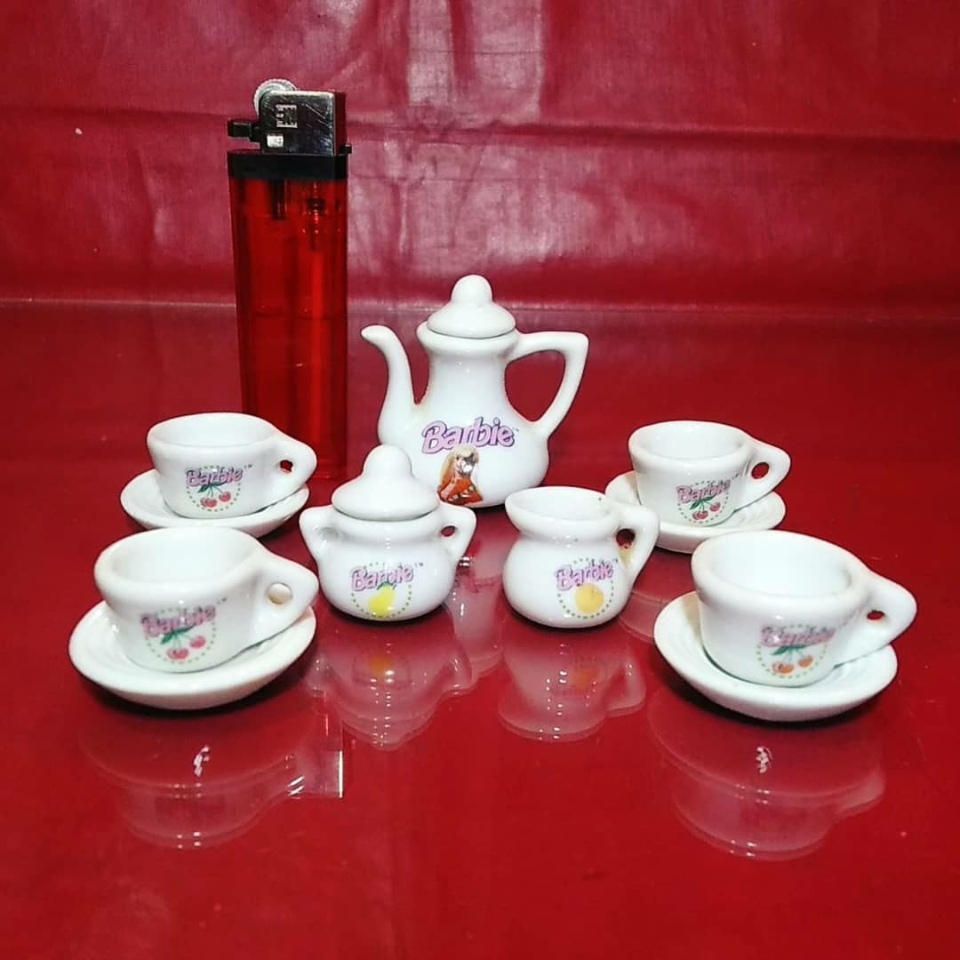 Tea set mini barby, Antik, Pajangan di Carousell