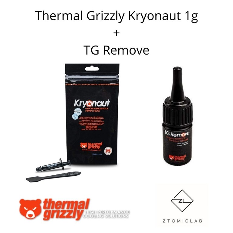 Thermal Grizzly Kryonaut 1g + TG Remover, Computers & Tech, Parts ...