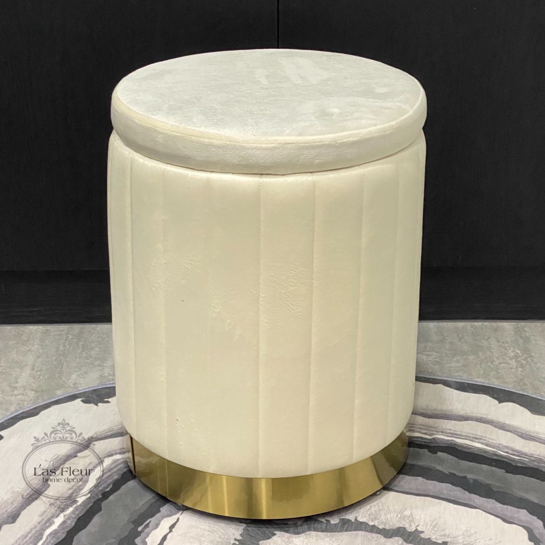 Velvet Storage Stool, Furniture & Home Living, Furniture, Other Home ...