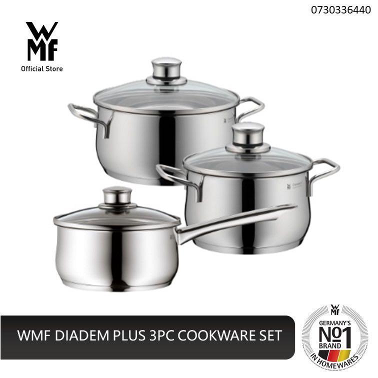 WMF Diadem Plus 3-pieces Cookware Set 0730036040, Furniture & Home ...