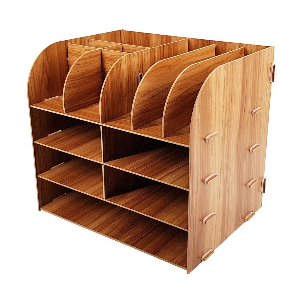 Wooden document rack, Desktop document rack, Table Organiser, Desktop ...