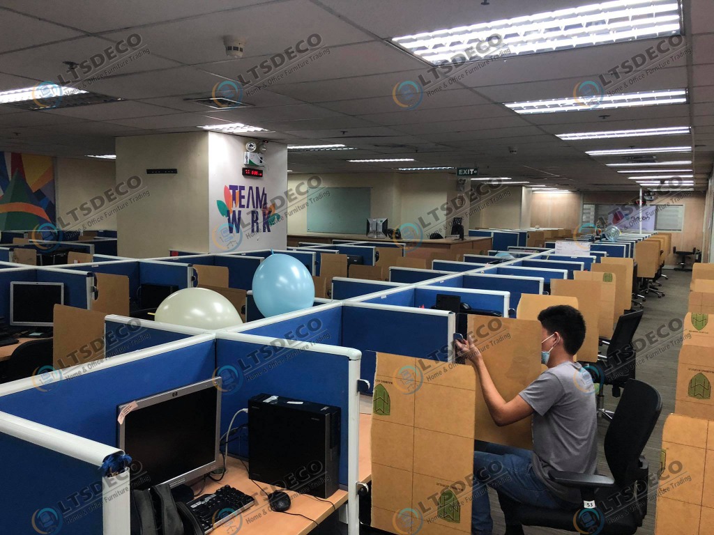 WORKSTATION LAMINATED TABLE OFFICE PARTITIONS, Furniture & Home Living ...