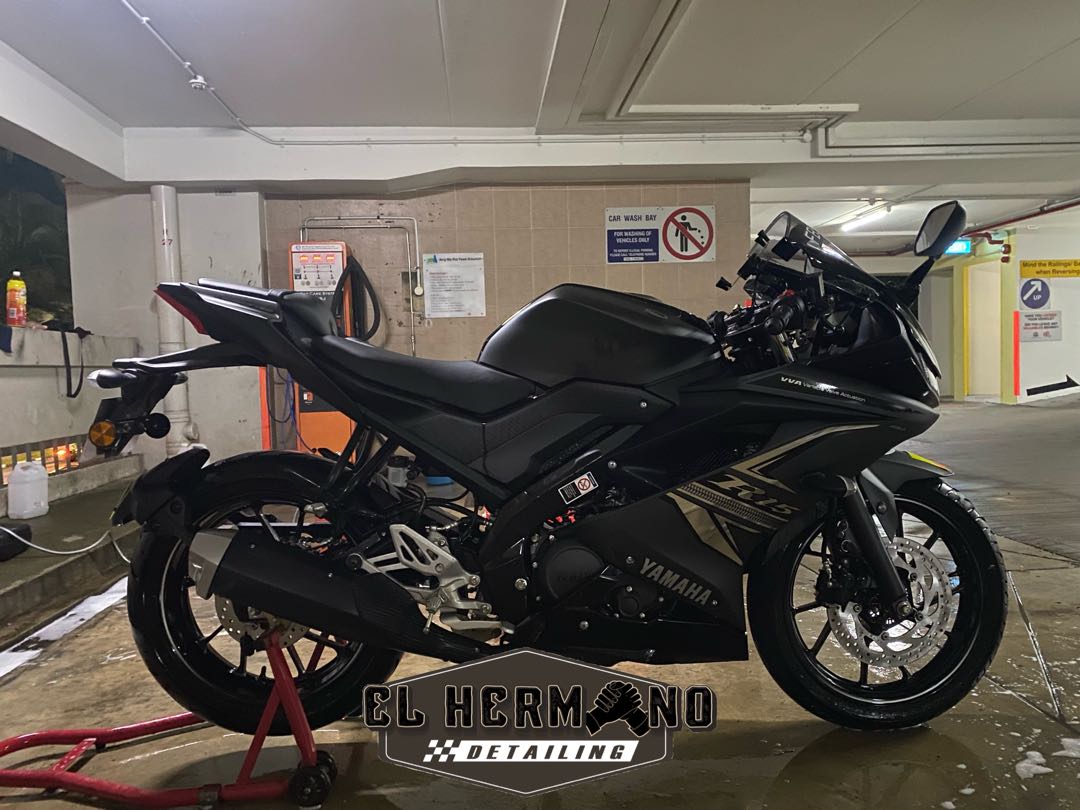 Yamaha R15 V3 Bike Wash / Motorcycle Detailing, Motorcycles, Motorcycle ...