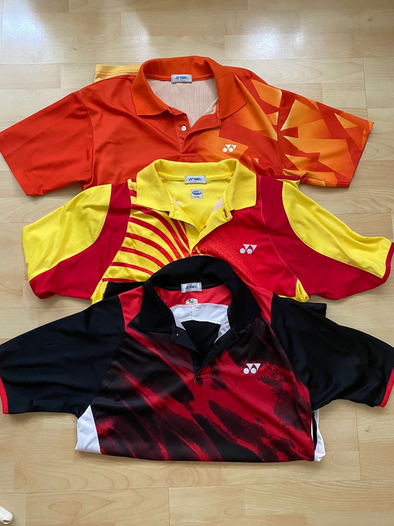 Yonex Badminton colourful Polo T, Men's Fashion, Tops & Sets, Tshirts & Polo Shirts on Carousell