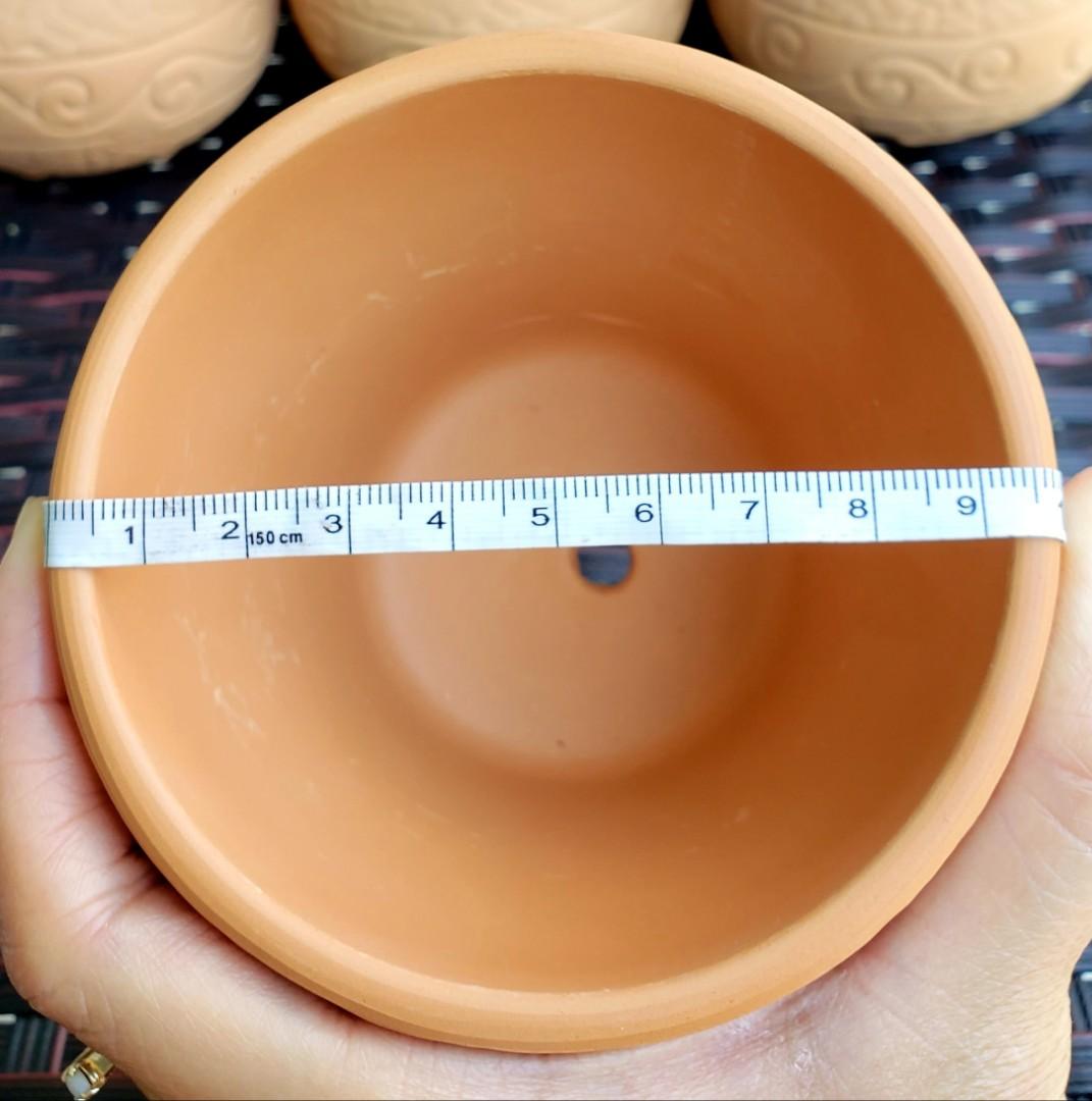10cm Terracotta pots for succulents and lithops, Furniture & Home ...