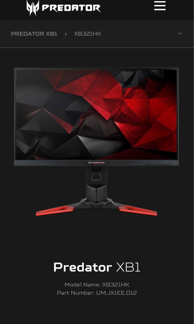Acer Predator 32 inch 4k IPS monitor XB321HK, Computers & Tech, Parts ...