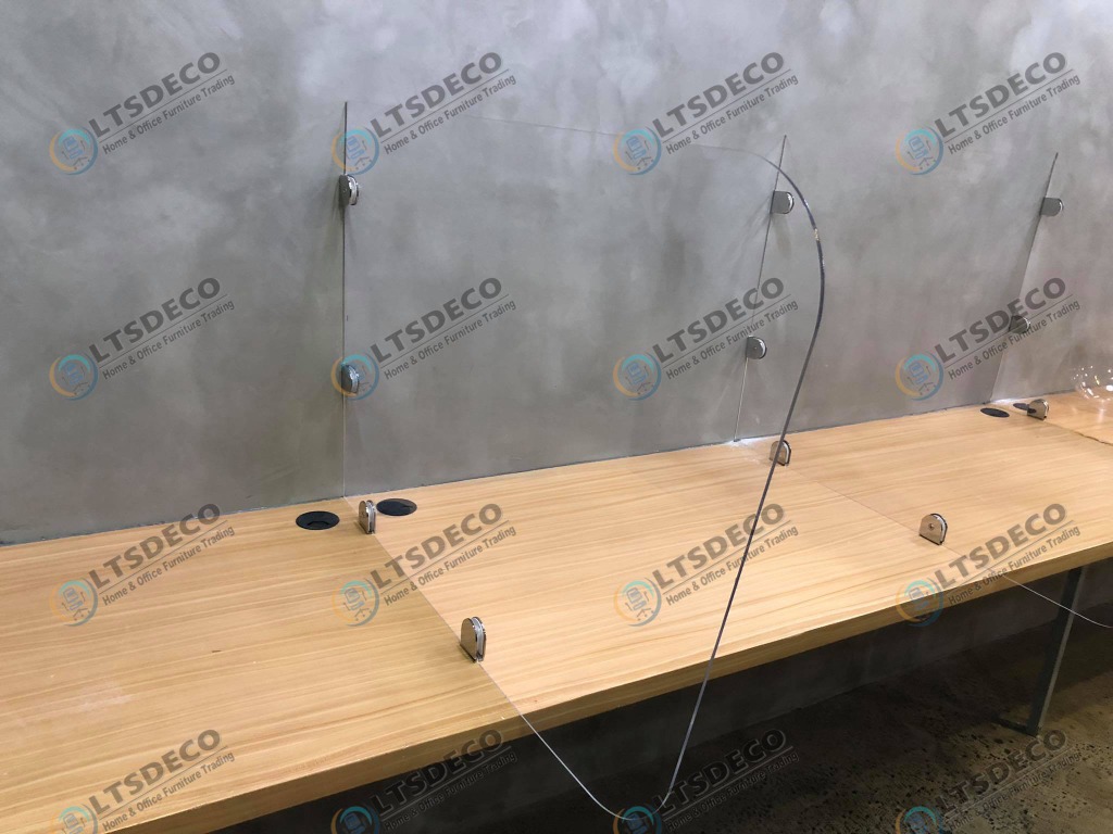 acrylic barrier office partition, Furniture & Home Living, Office ...