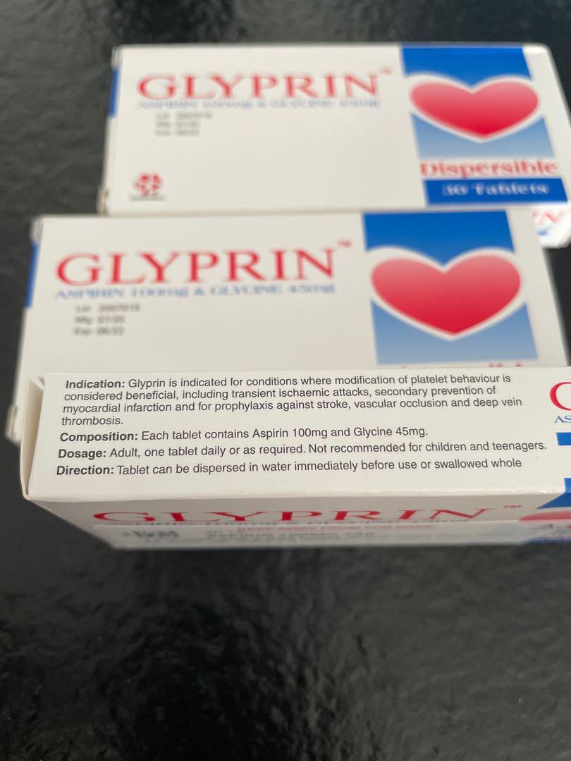 BN Glyprin Aspirin 100mg & Glycine 45mg, Everything Else on Carousell