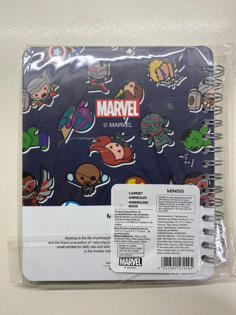 BNIP Miniso Marvel Wirebound Notebook, Hobbies & Toys, Stationery ...