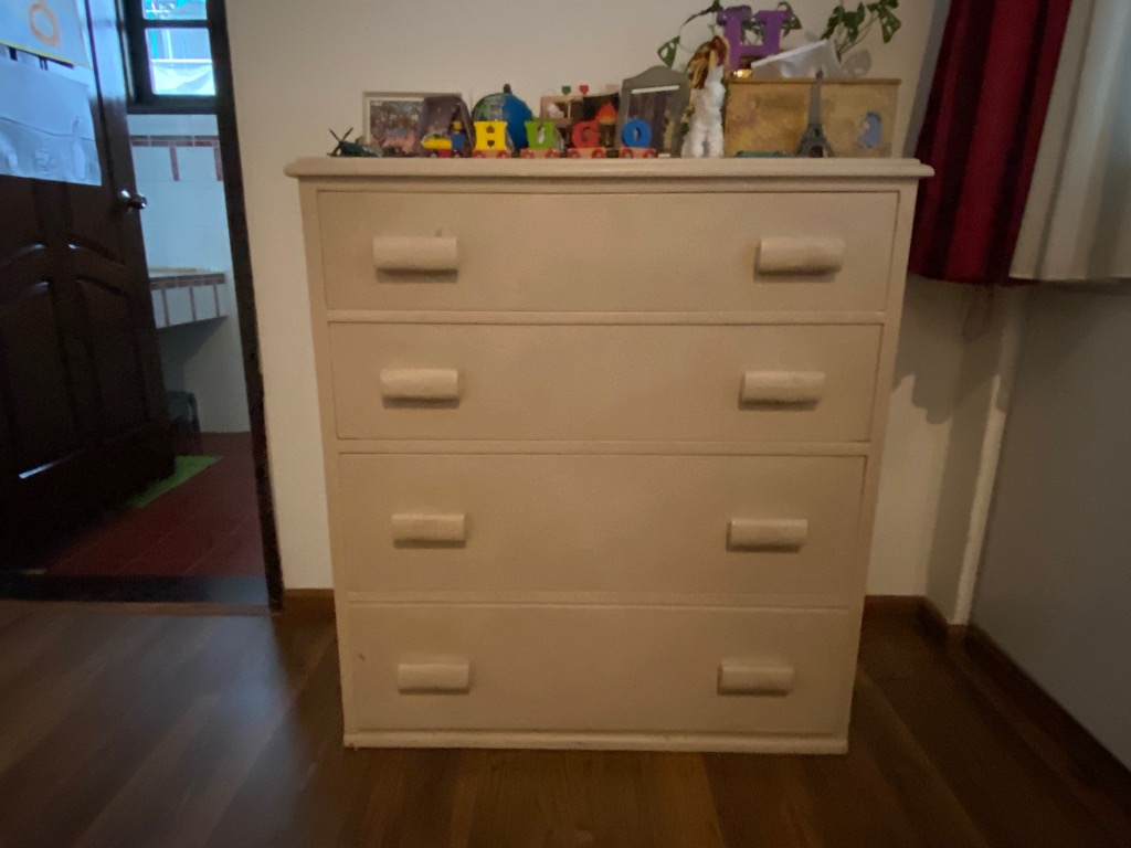 Cream Wooden Chest of Drawers, Furniture & Home Living, Furniture ...