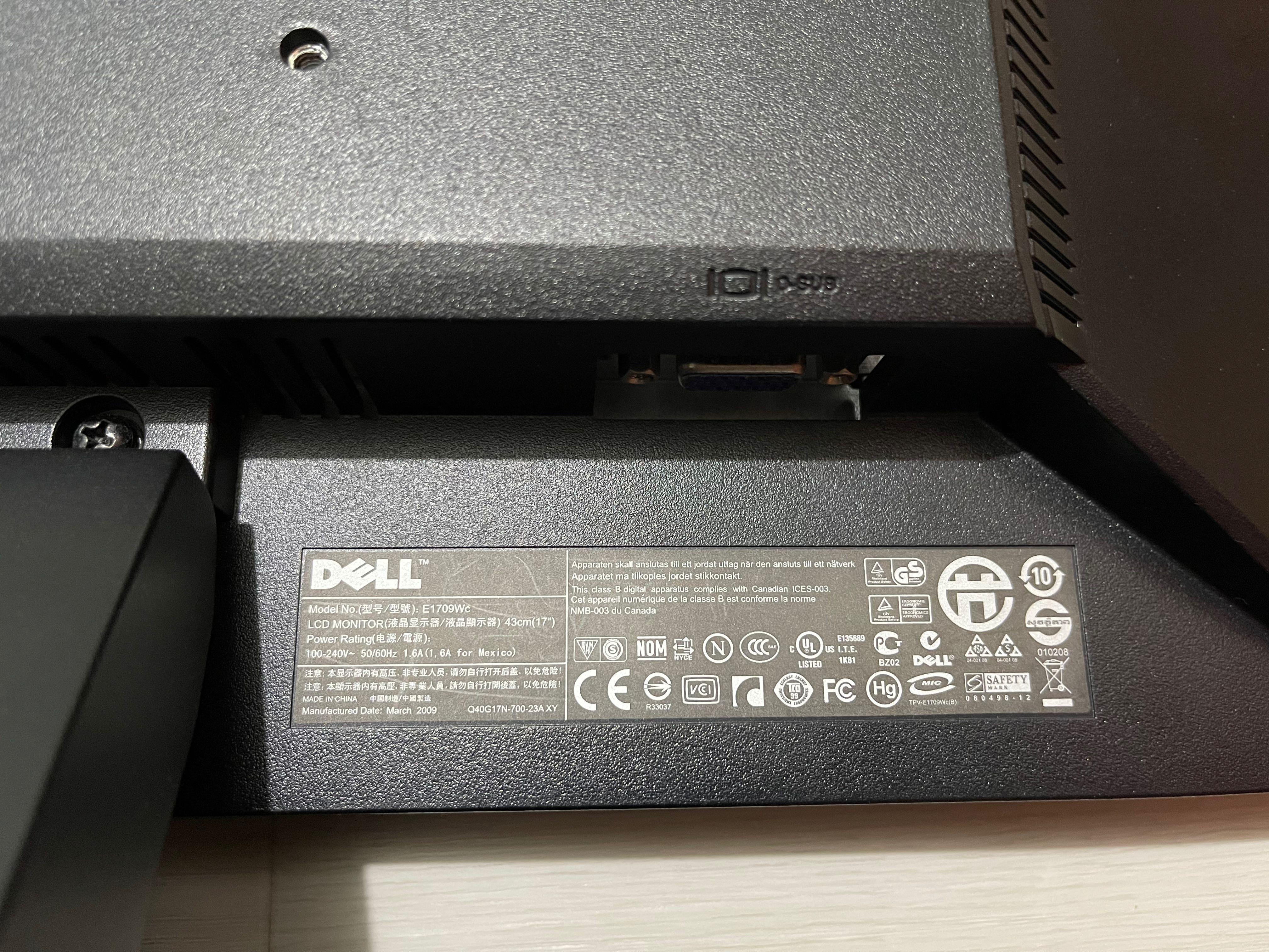 Dell E1709Wc LCD monitor, Computers & Tech, Parts & Accessories ...