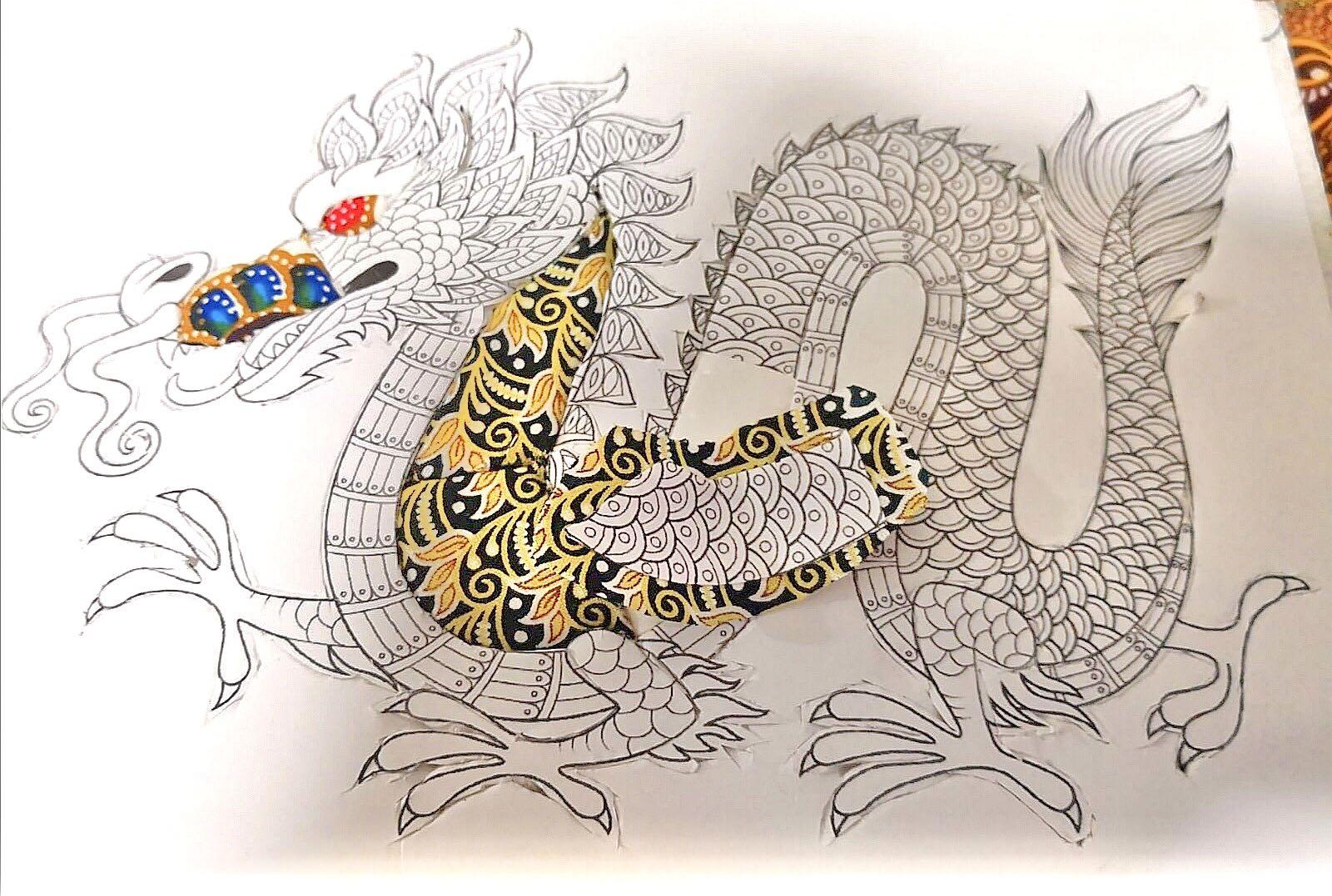 Dragon Batik Cloth DIY Craft Kit, Hobbies & Toys, Stationery & Craft ...