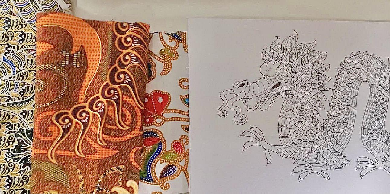 Dragon Batik Cloth DIY Craft Kit, Hobbies & Toys, Stationery & Craft ...